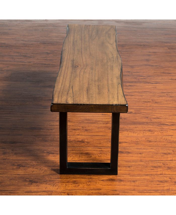 Sunny Designs Live Edge Natural Mindi Bench - Macy's