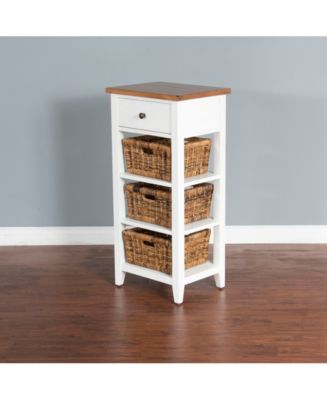 White & Natural Storage Rack - Macy's