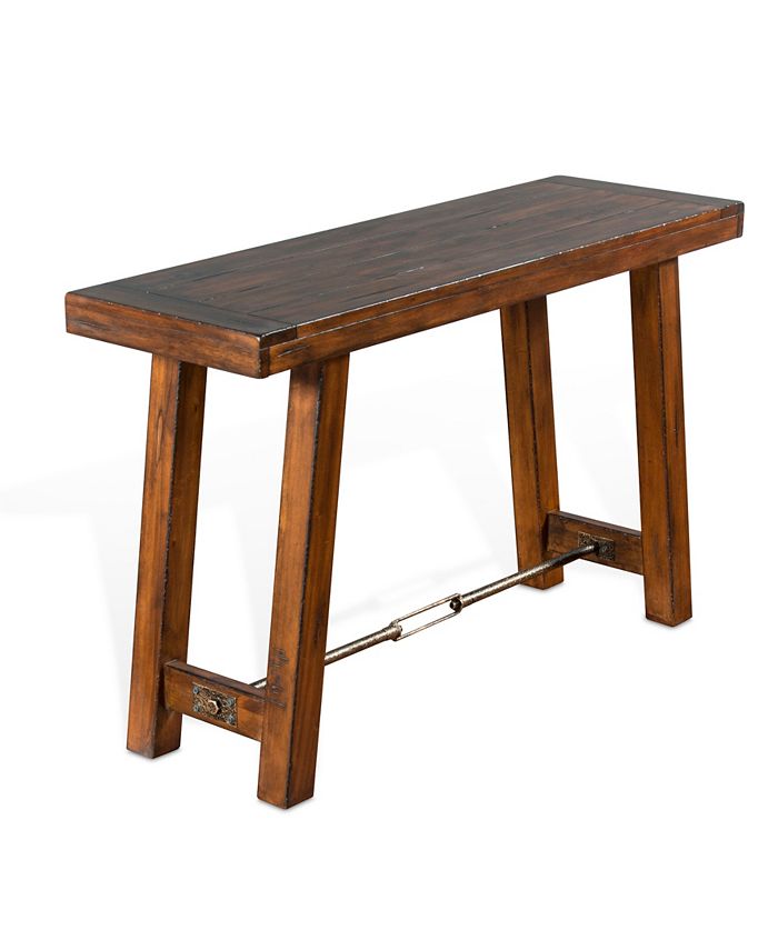 Sunny Designs Tuscany Vintage Mocha Sofa/Console Table, Turnbuckle ...