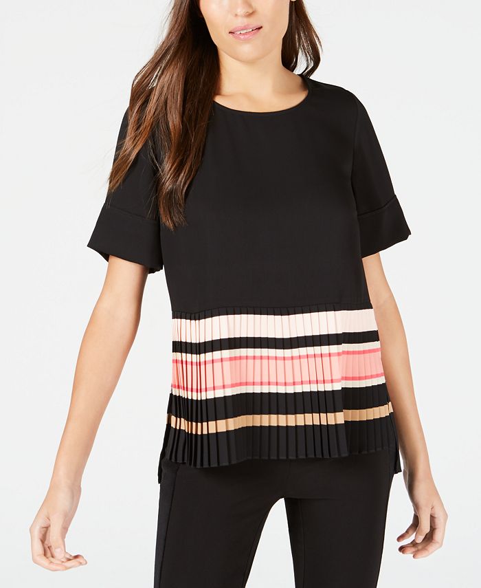 Alfani Printed Pleated Top, Created for Macy's - Macy's