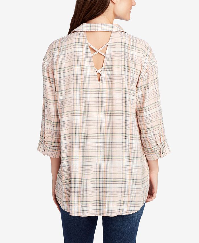 WILLIAM RAST Maisie Crisscross Plaid Shirt - Macy's