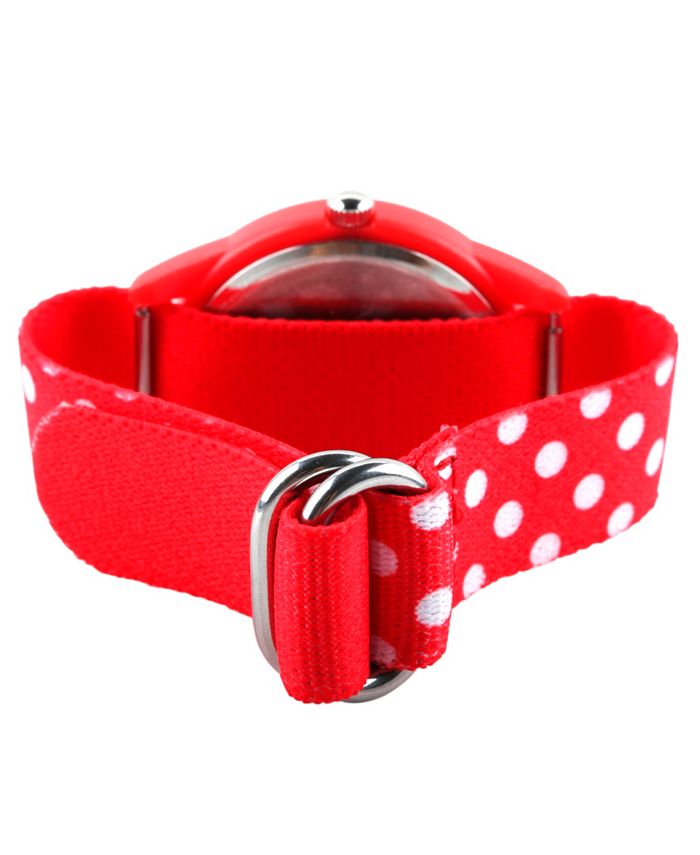 ewatchfactory Disney Minnie Mouse Girls' Red Plastic Time Teacher Watch ...