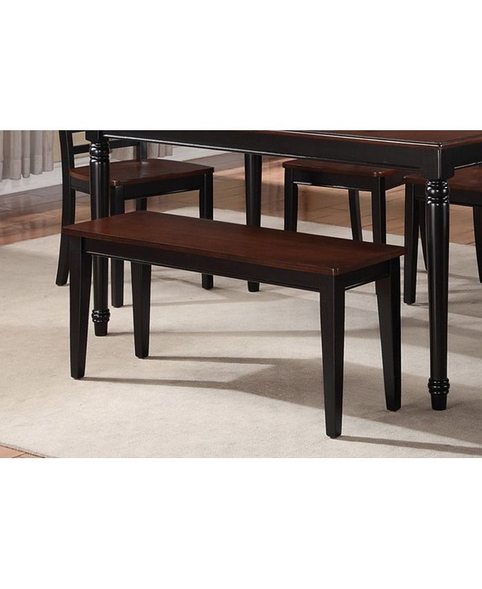Benzara Spacious Two Tone Wooden Bench - Macy's
