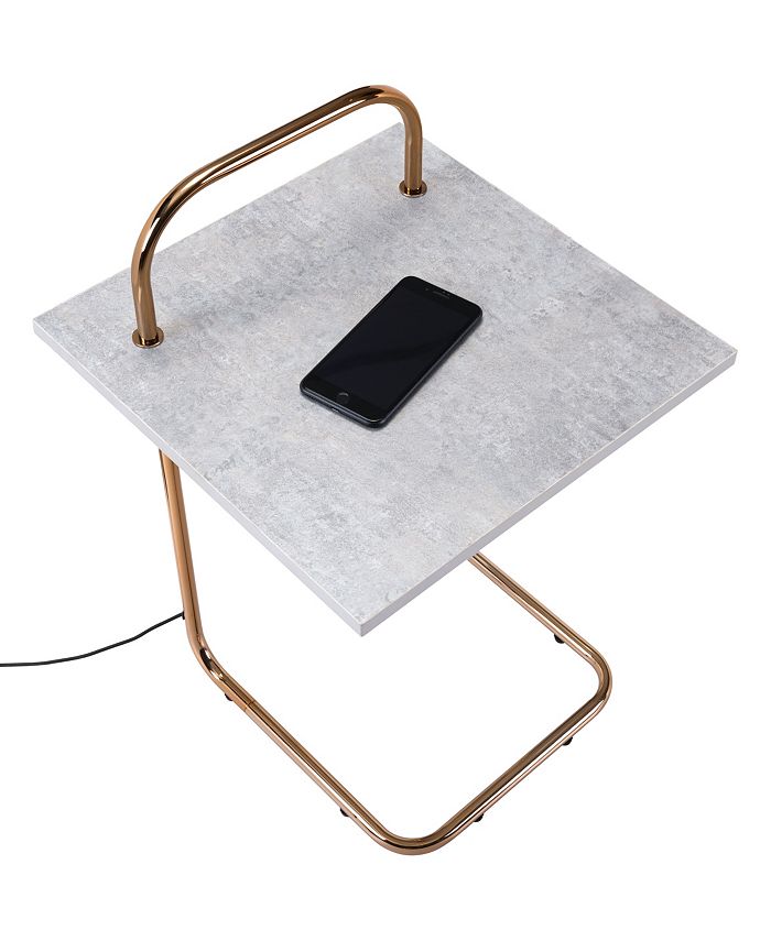 Zuo Essex Wireless Charging Side Table & Reviews - Furniture - Macy's
