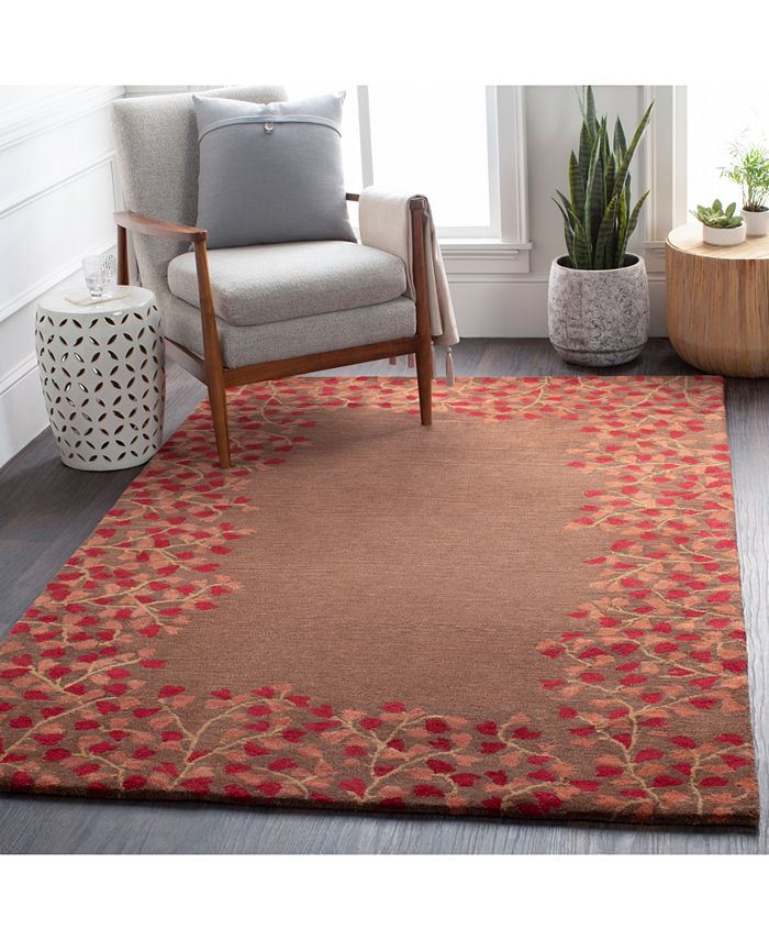 Surya CLOSEOUT! Athena ATH-5003 Burgundy 8' x 11' Area Rug - Macy's