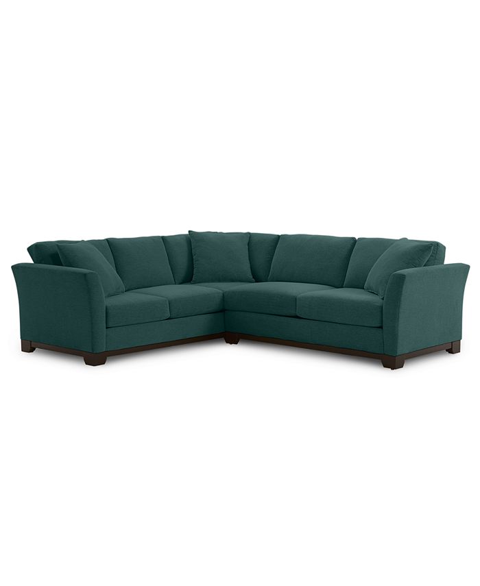 Furniture Elliot II 108" Fabric 2-Pc. Apartment Sectional - Custom ...