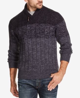 Weatherproof Vintage Men's Ombré Shawl-Neck Sweater - Macy's