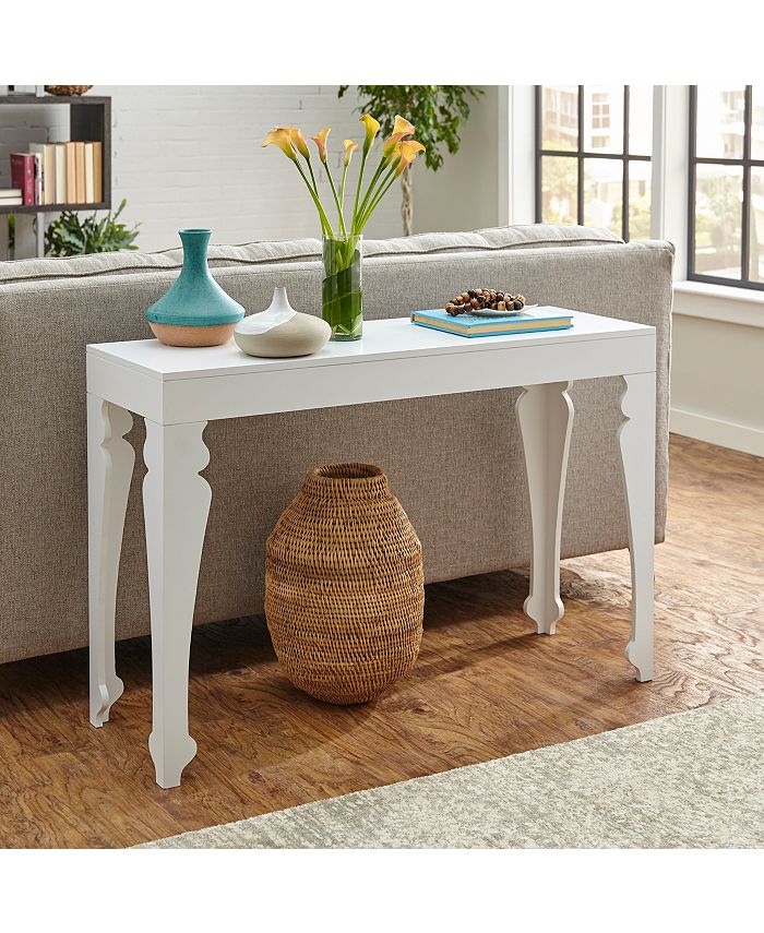 Southern Enterprises Whitsett White Rectangular Console Table - Macy's