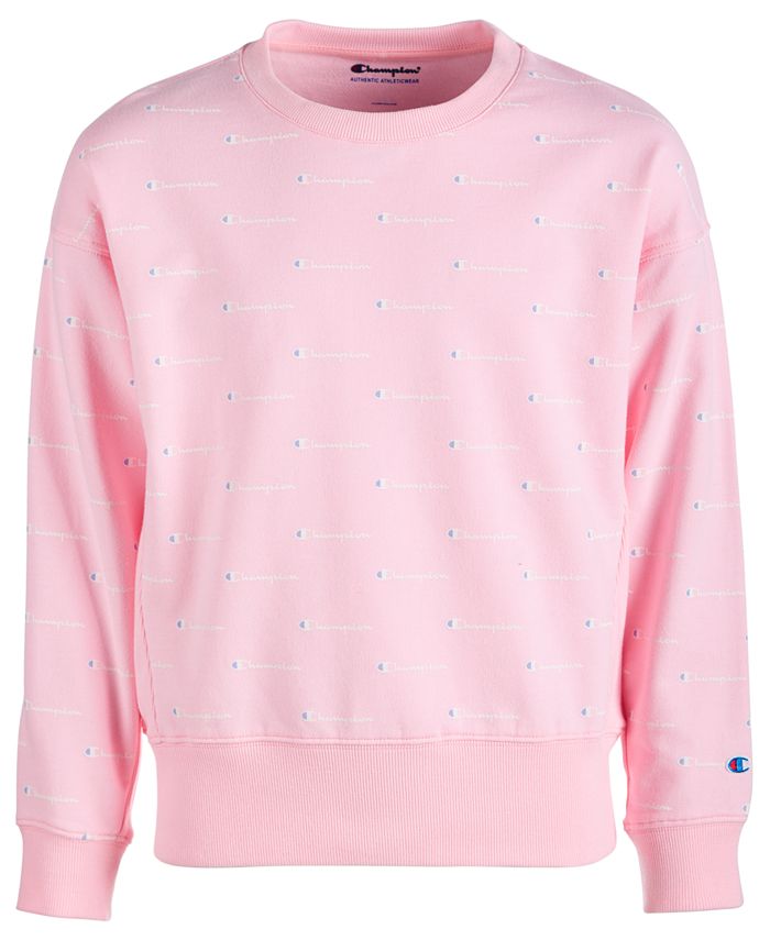 Champion Big Girls Logo-Print Sweatshirt & Reviews - Sweaters - Kids ...