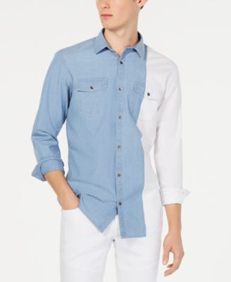 I.N.C. Men's Colorblocked Shirt, Created for Macy's - Macy's