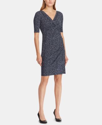 Lauren Ralph Lauren Petite Ruched Dress - Macy's