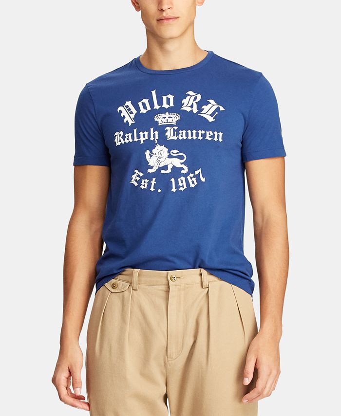 Polo Ralph Lauren Men's Custom Slim Fit Cotton T-Shirt - Macy's