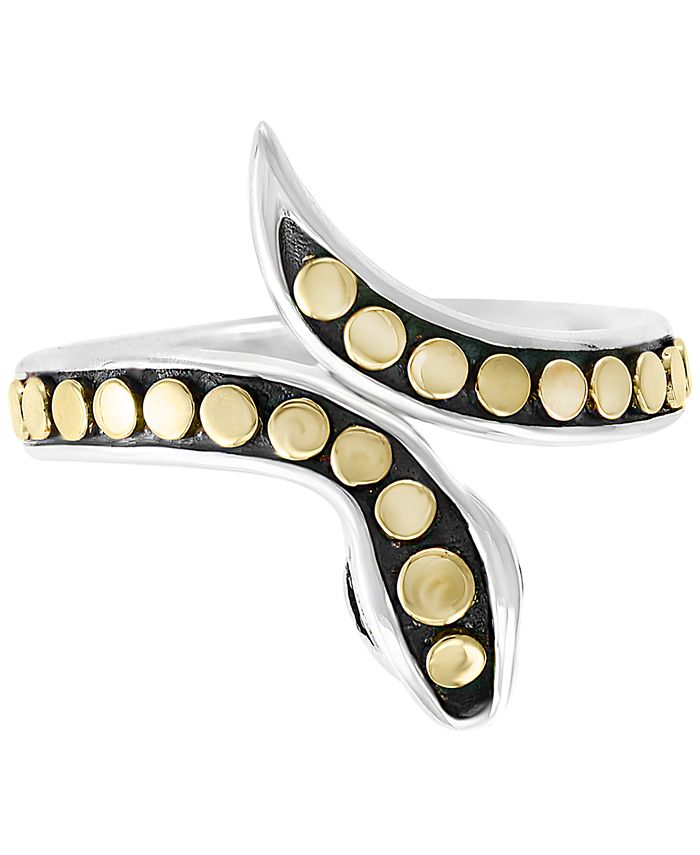 EFFY Collection EFFY® Diamond Accent Two-Tone Snake Ring in Sterling ...