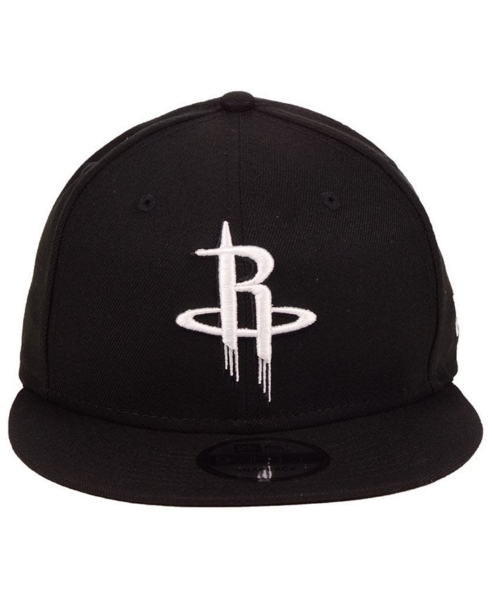 New Era Houston Rockets Black White 9FIFTY Snapback Cap - Macy's