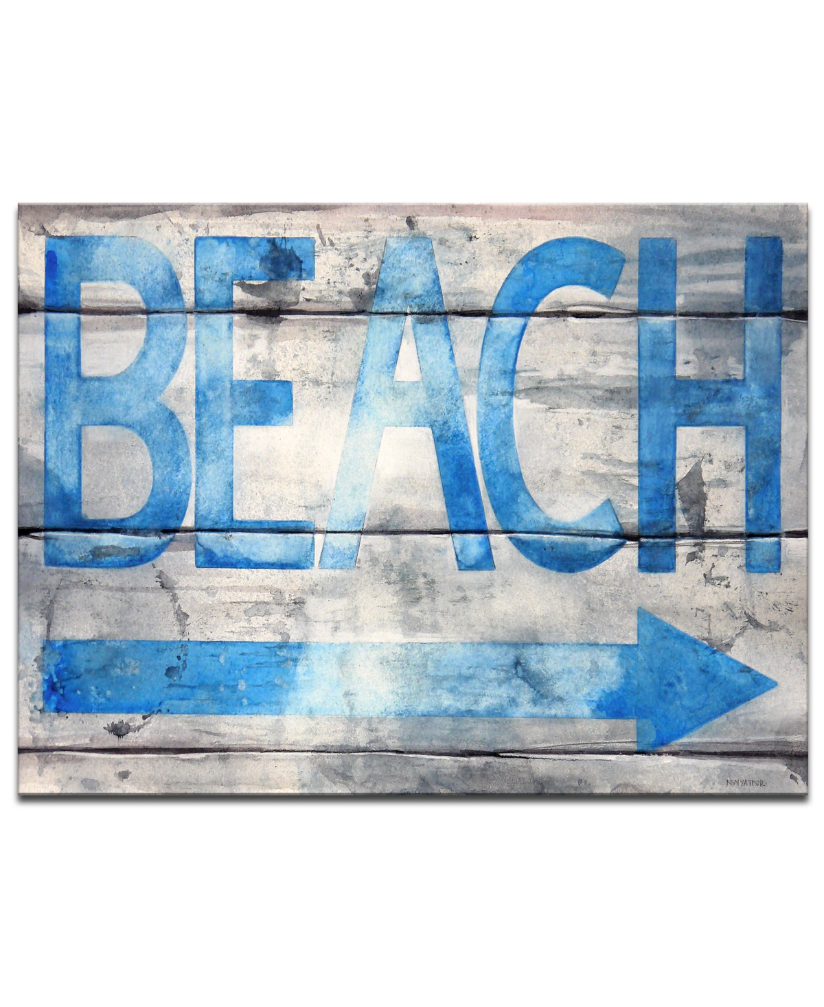 Click here for Ready2HangArt Beach Sign Word Canvas Wall Art  12x... prices