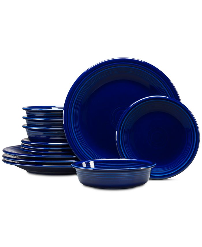 Fiesta Cobalt 12-Pc. Classic Dinnerware Set, Service for 4 - Macy's