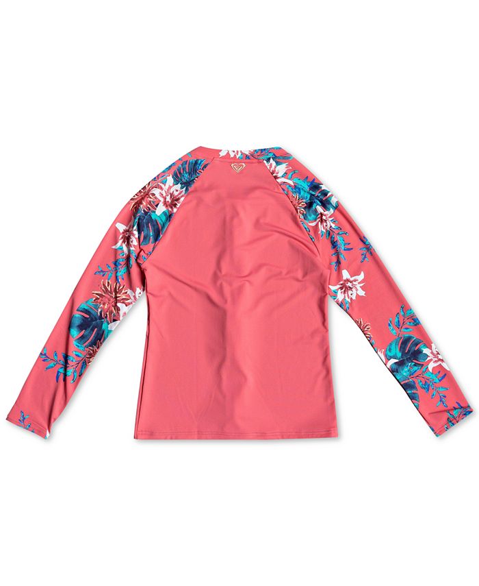 Roxy Big Girls Zip-Up Rash Guard - Macy's