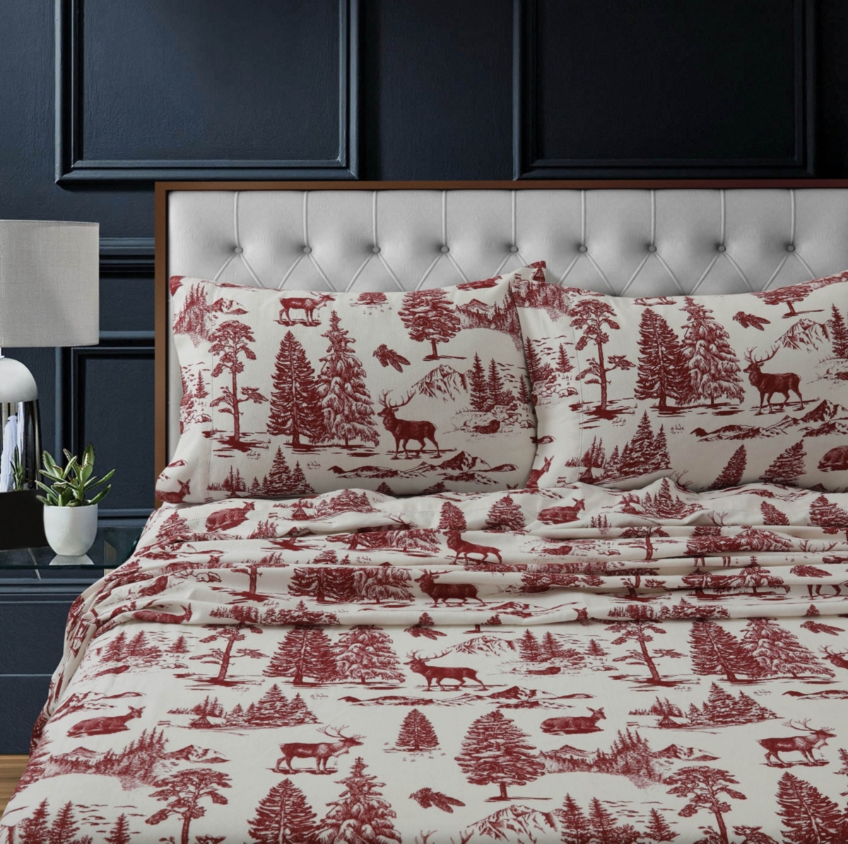 Click here for Tribeca Living Mountain Toile Heavyweight Flannel... prices