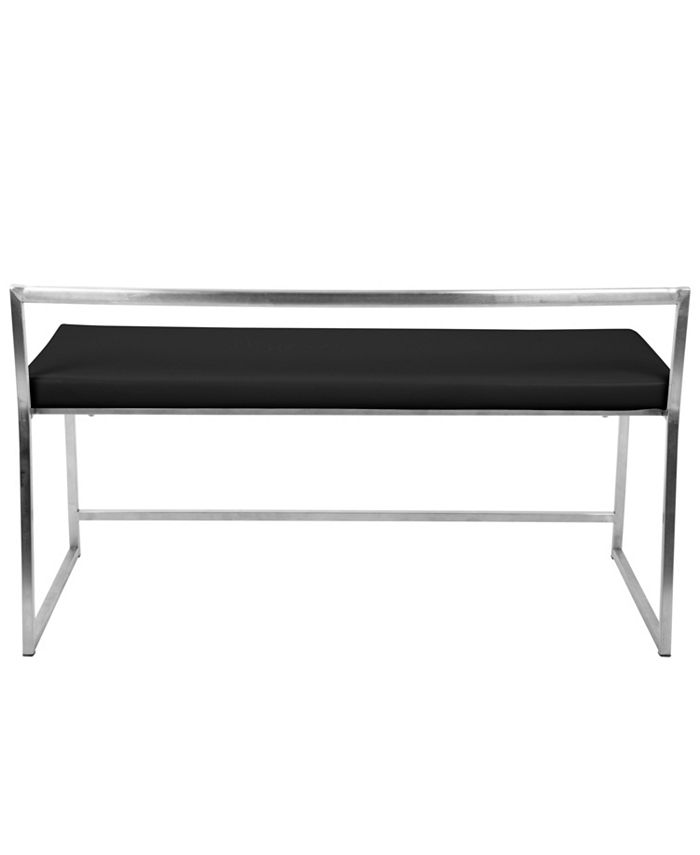 Lumisource Fuji Bench in Faux Leather - Macy's