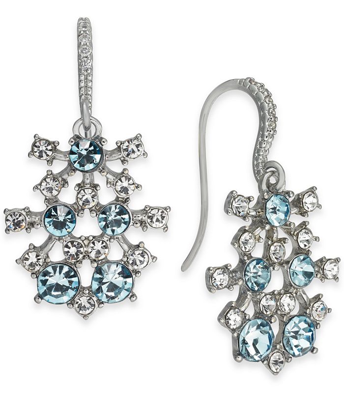 INC International Concepts I.N.C. Silver-Tone Crystal & Stone Drop ...