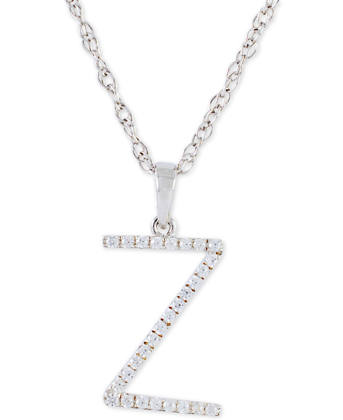 Click here for Diamond (1/10 ct. t.w.) Initial Pendant Necklace i... prices