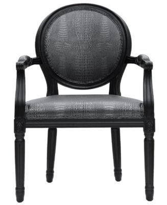 Philip Grey Croc Arm Chair - Macy's