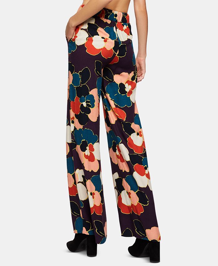 BCBGeneration Floral-Print Palazzo Pants - Macy's