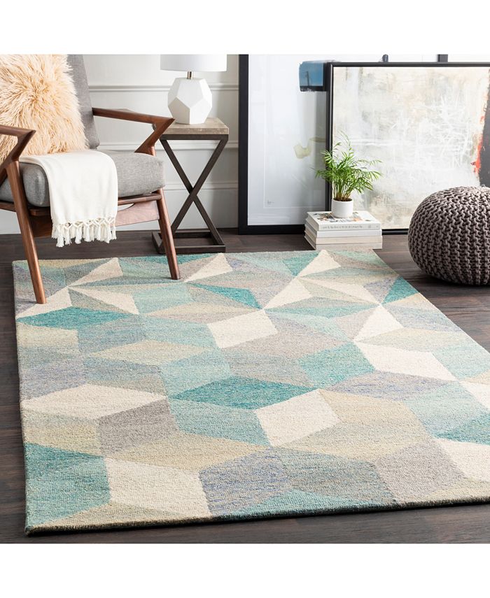 Surya Cassini CSI-1002 Teal 18" Square Swatch - Macy's