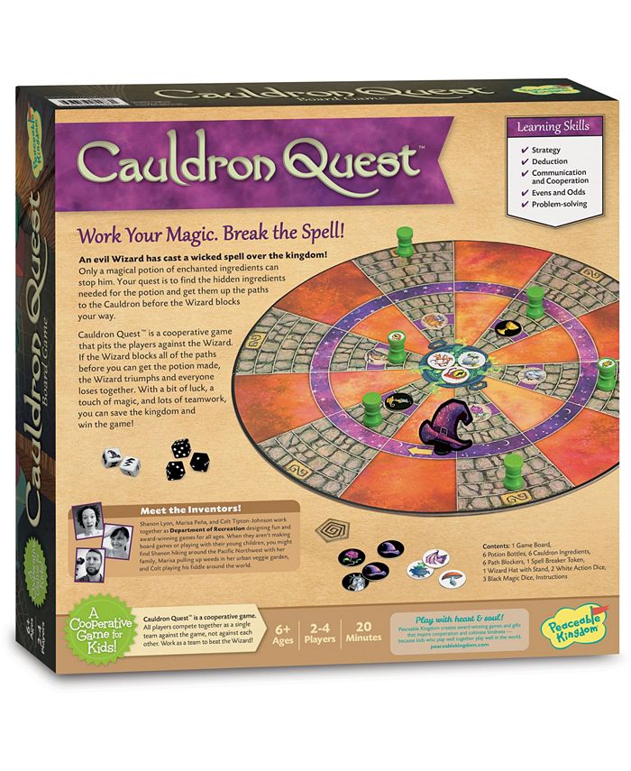 Peaceable Kingdom Cauldron Quest Board Game - Macy's