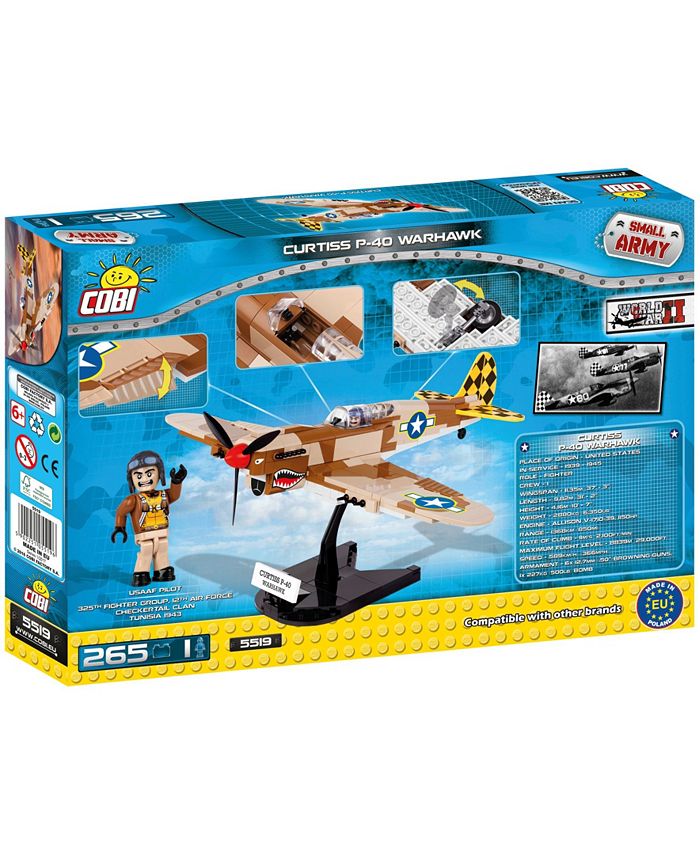COBI Small Army World War II Curtiss P40K Warhawk Airplane 265 Piece ...