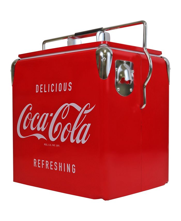 Koolatron Coca-Cola Retro Ice Chest Beverage Cooler with Bottle Opener ...