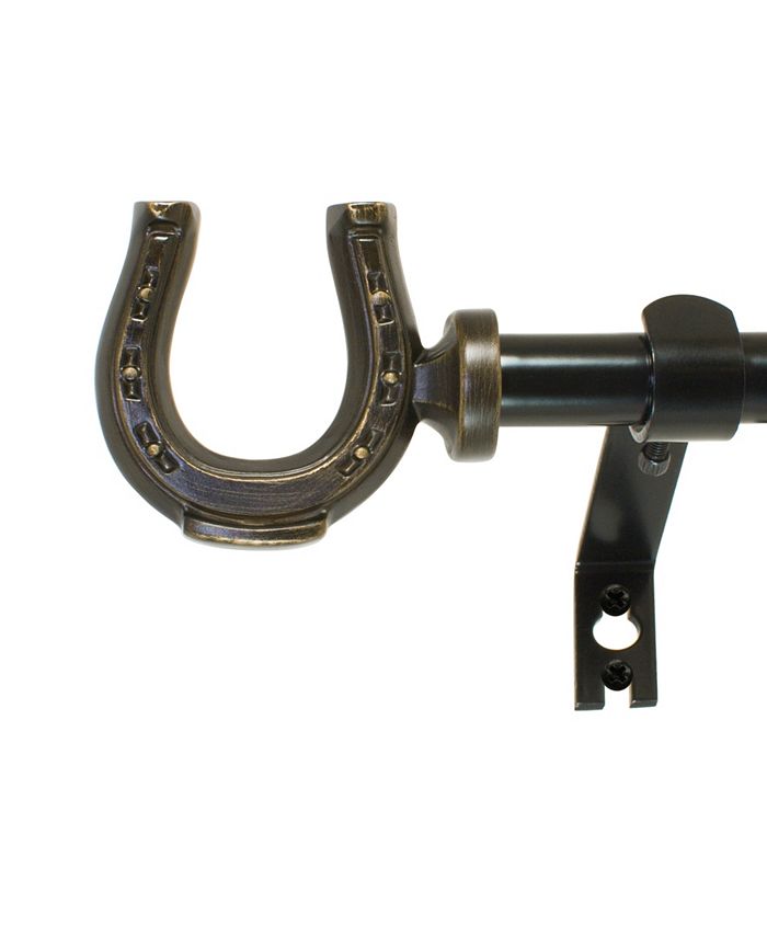 Decopolitan Montevilla 5/8-Inch Horseshoe Telescoping Curtain Rod Set ...
