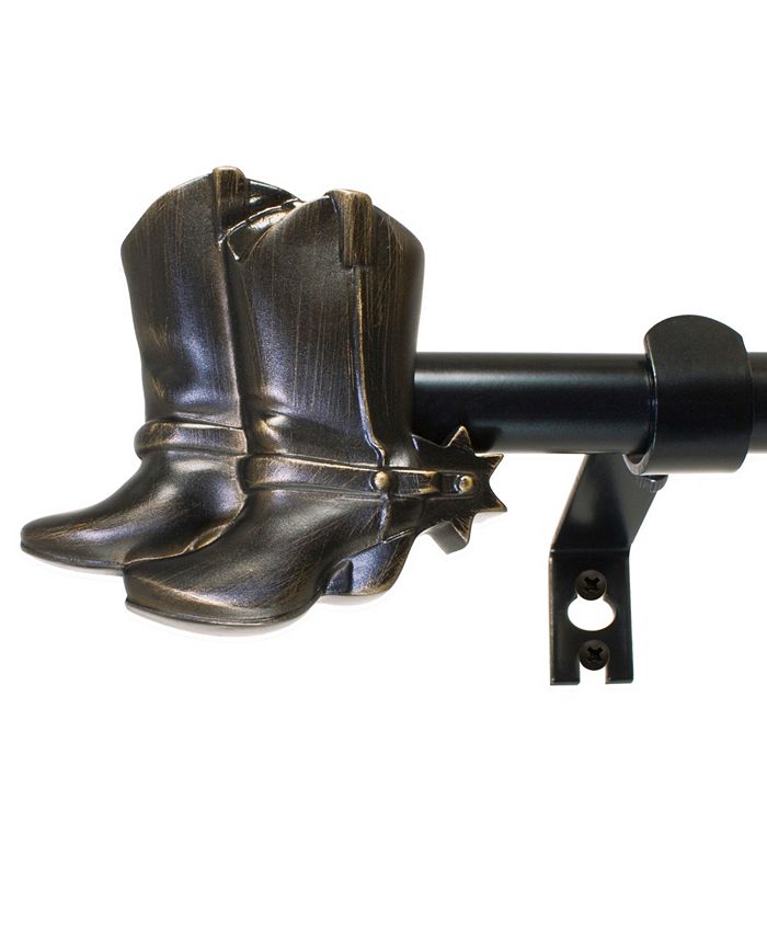 Decopolitan Montevilla 5/8-Inch Cowboy Boots Telescoping Curtain Rod ...
