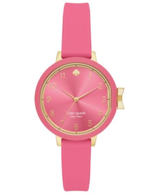 kate spade new york Women's Park Row Pink Silicone Strap Watch 34mm ...