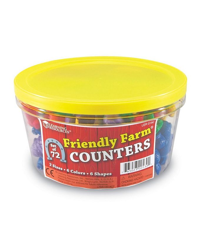 Learning Resources Friendly Farm Animal Counters Set Of 72 - Macy's