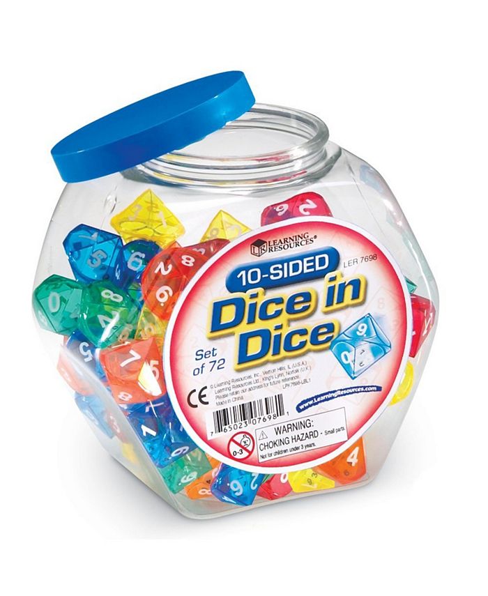 Learning Resources 10-Sided Dice In Dice Set - Macy's