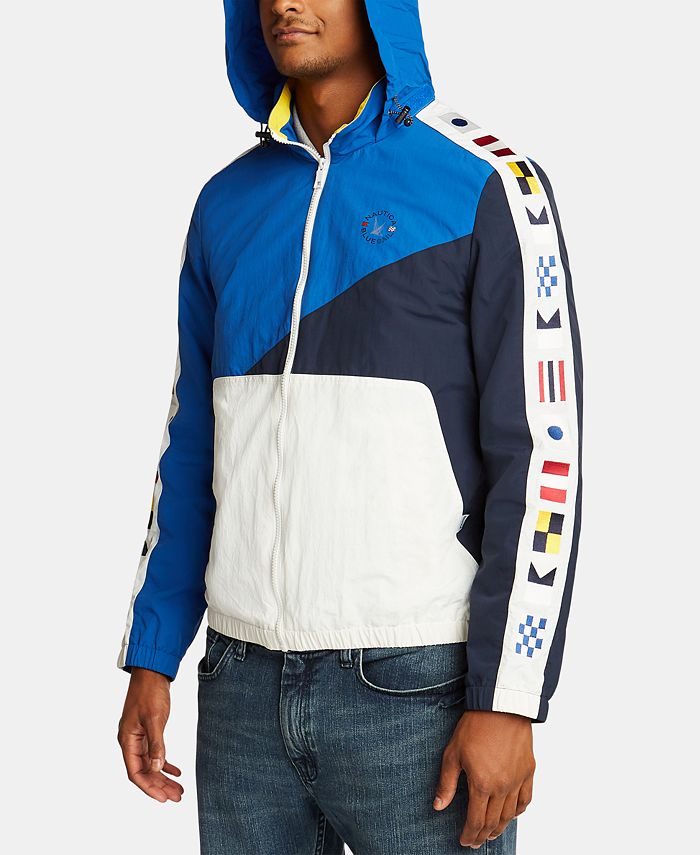 Nautica Nautica Men's Blue Sail Signal Flag Full Zip Jacket, Created ...