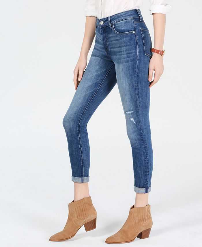 M1858 Kristen Cuffed Ripped Jeans - Macy's
