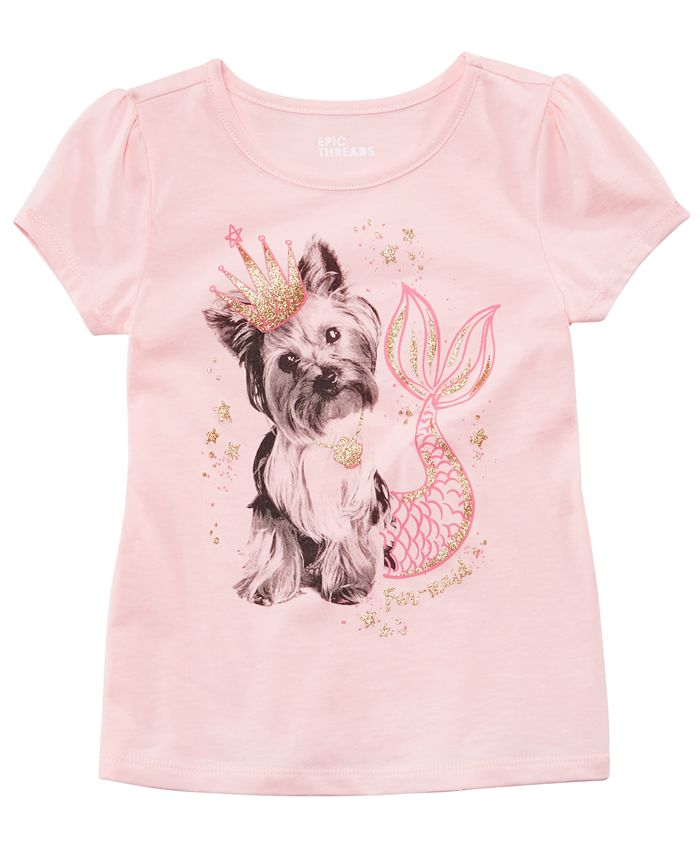 Epic Threads Toddler Girls Yorkie Mermaid-Print T-Shirt, Created for ...