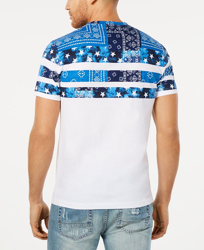 American Rag Men's Patchwork Stripe Graphic T-Shirt, Created for Macy's ...