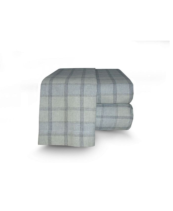 La Rochelle Flannel Plaid Sheet Set Full - Macy's