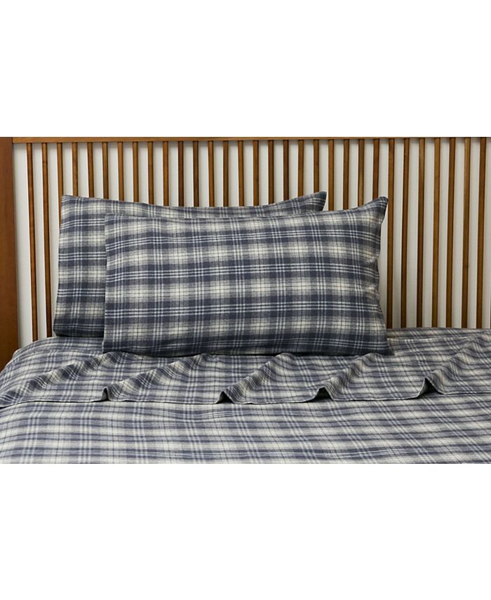 La Rochelle Plaid Flannel Sheet Set Queen - Macy's