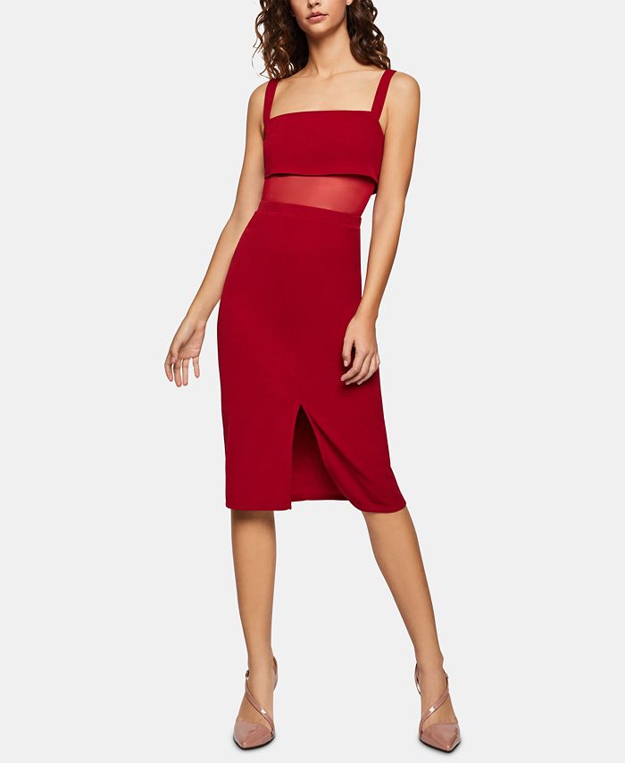 BCBGeneration Mesh-Inset Sheath Dress - Macy's