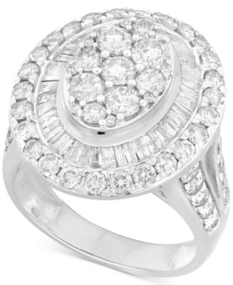Diamond Halo Ring (3 ct. t.w.) in 14k Gold or White Gold - Macy's