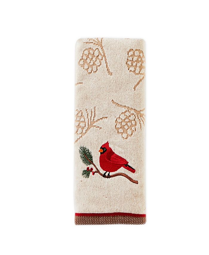 Saturday Knight Cardinal And Branch 2-Pc. Hand Towel Set - Macy's