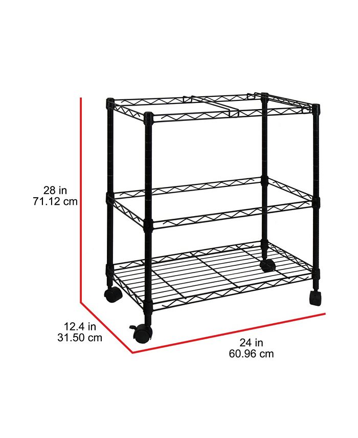 Oceanstar Portable 2-Tier Metal Rolling File Cart - Macy's