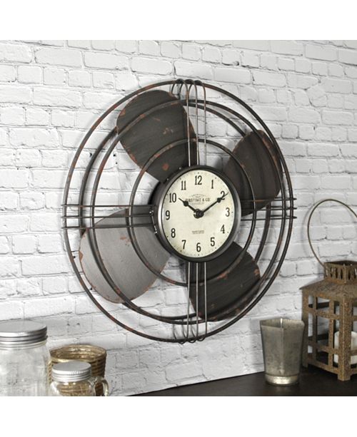 FIRSTIME & CO Firstime and Co. 15" Vintage Fan Wall Clock & Reviews ...