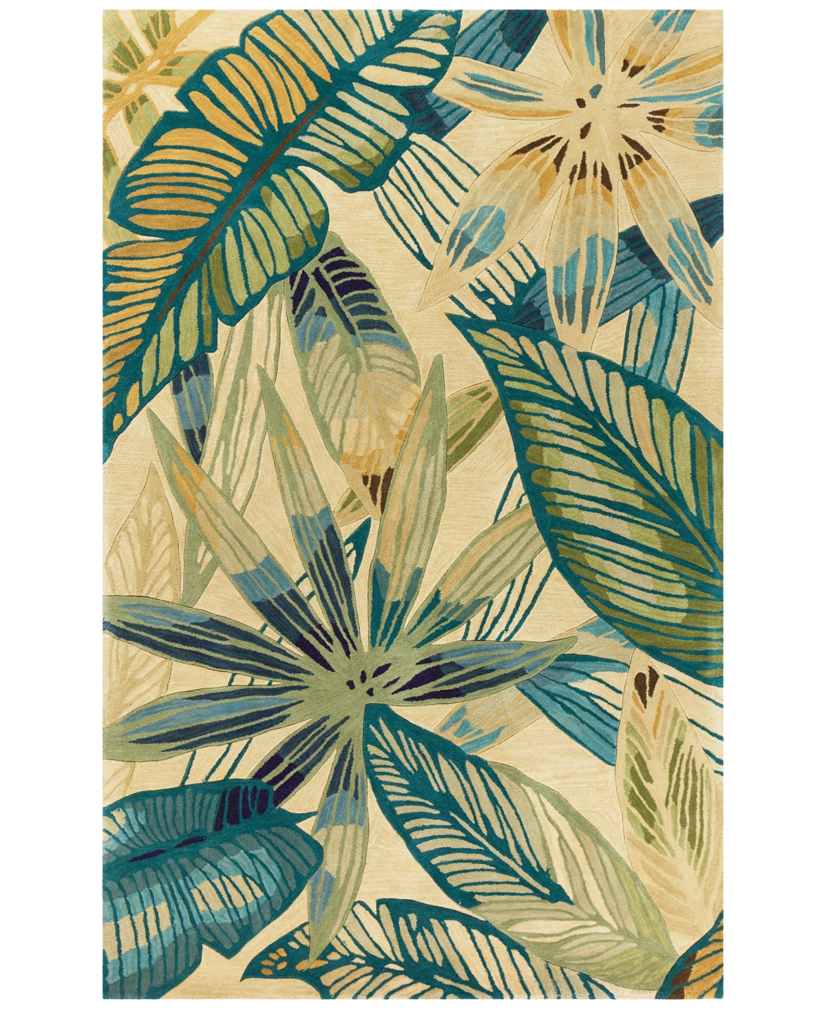 Click here for Kas Sparta Nassau 3154 Ivory/Teal 53 x 83 Area Rug... prices