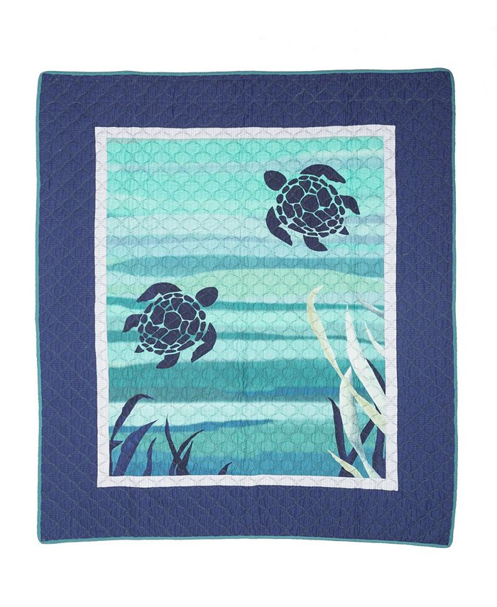 American Heritage Textiles Summer Surf Quilted Cotton Throw - Macy's