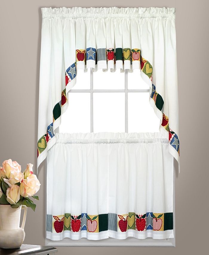 United Curtain Co Inc Appleton 55" X 38" Pair Of Kitchen Swags - Macy's